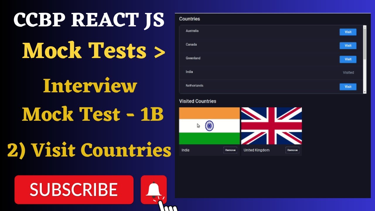 Interview Mock Test 1b Visit Countries React Js Nxtwave Ccbp