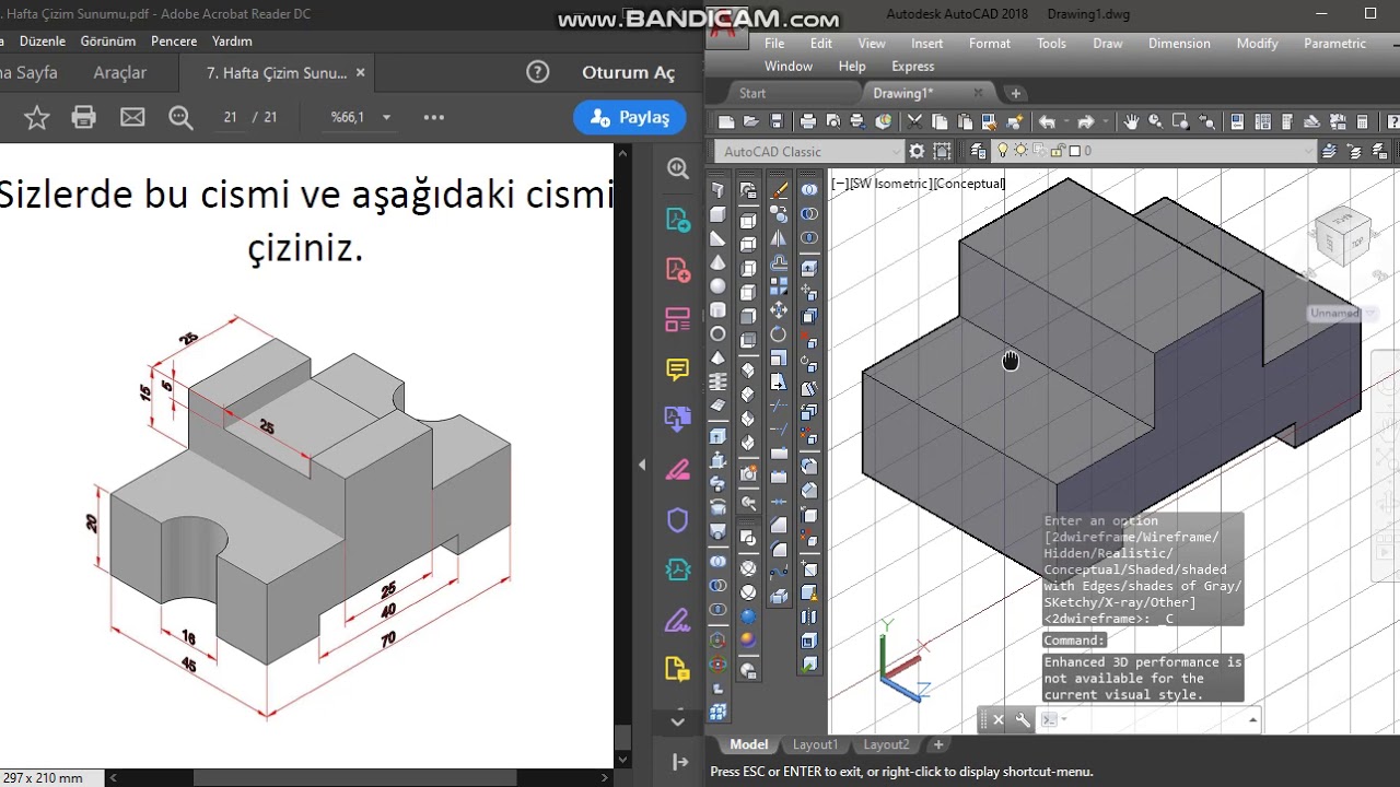 Autocad 3d Subtract Komutu Youtube