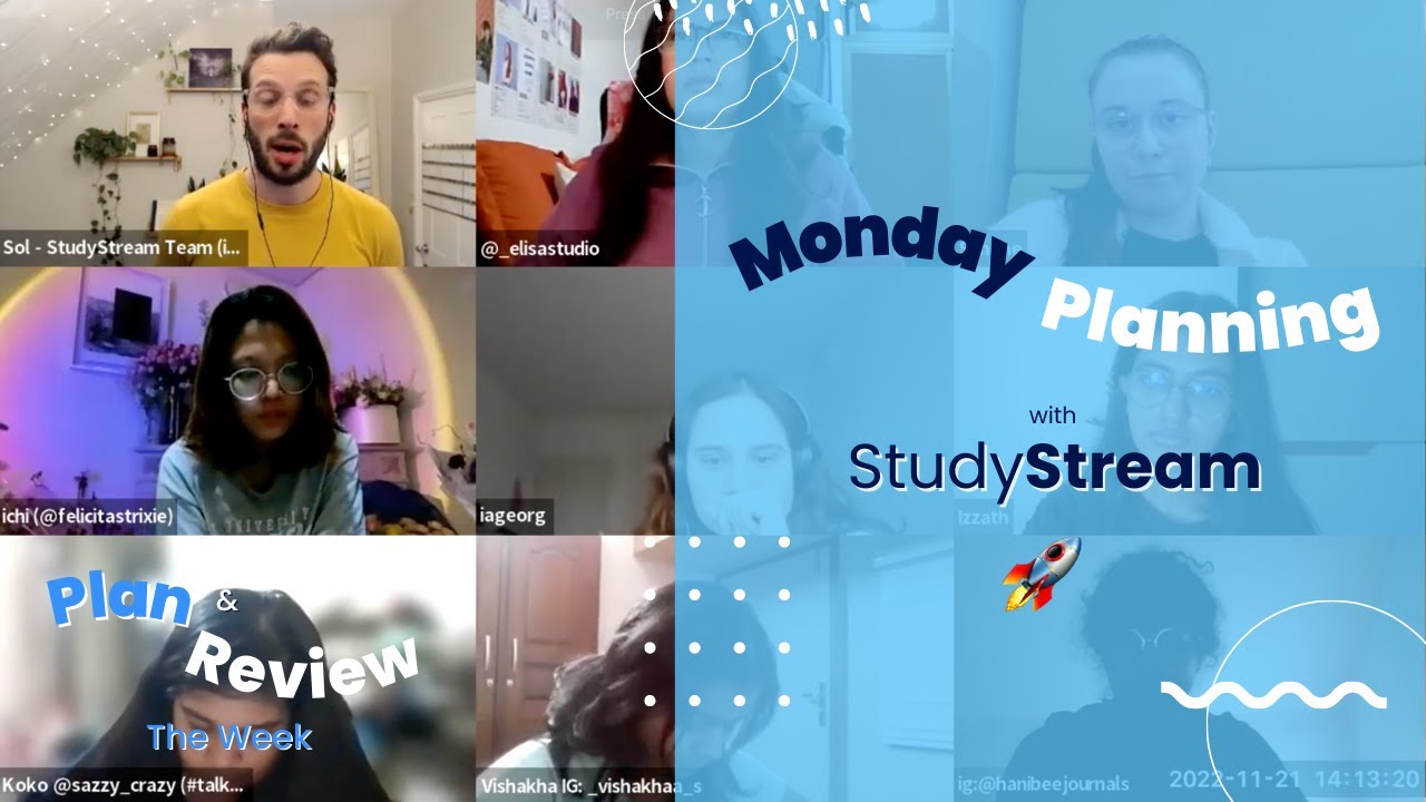 Real Time Study With Me Plan The Week Session Studystream