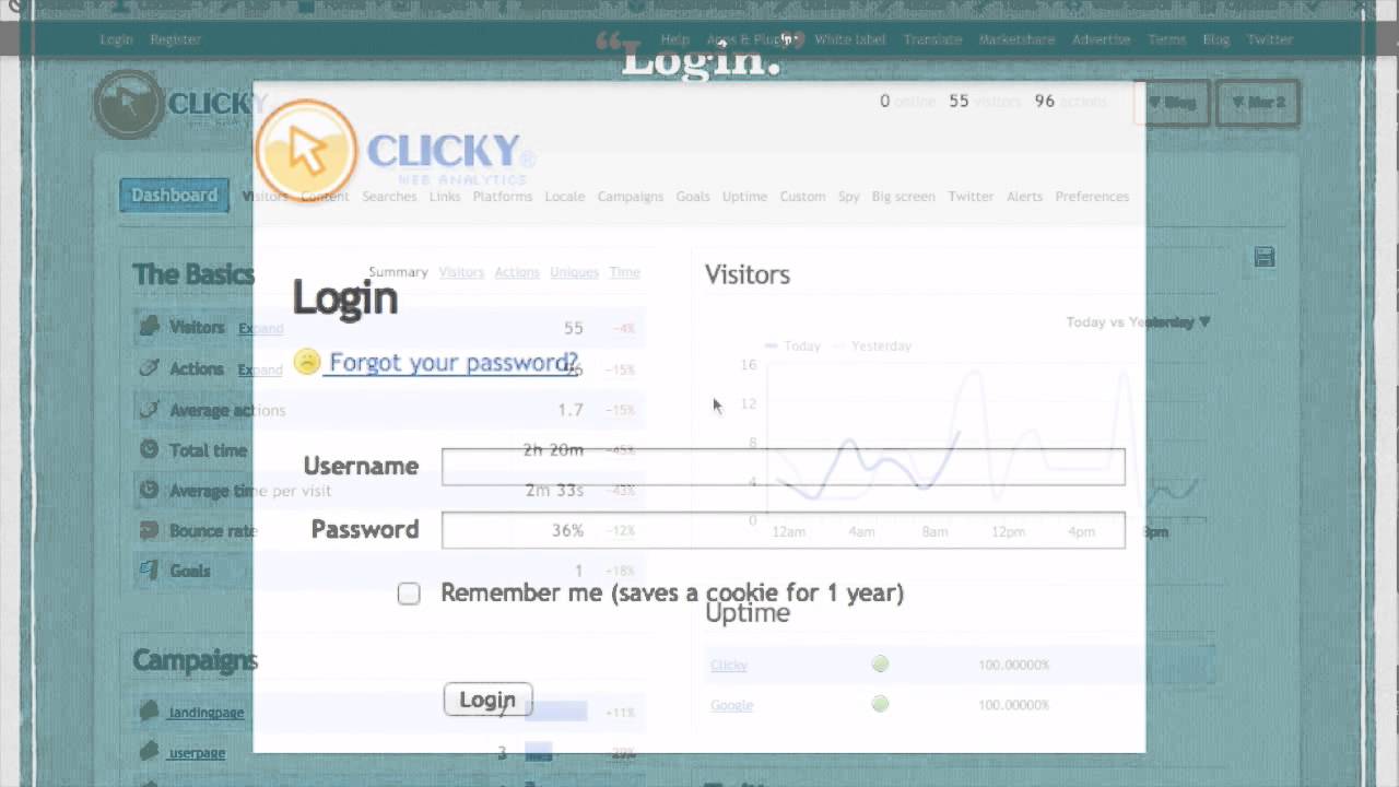 Web Analytics Tutorial Clicky Youtube