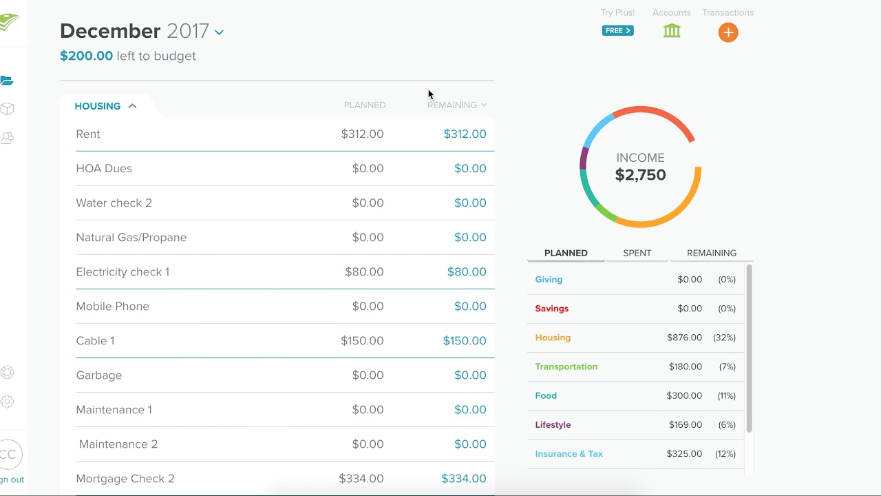 Everydollar Tutorial Tracking Certain Expenses Youtube