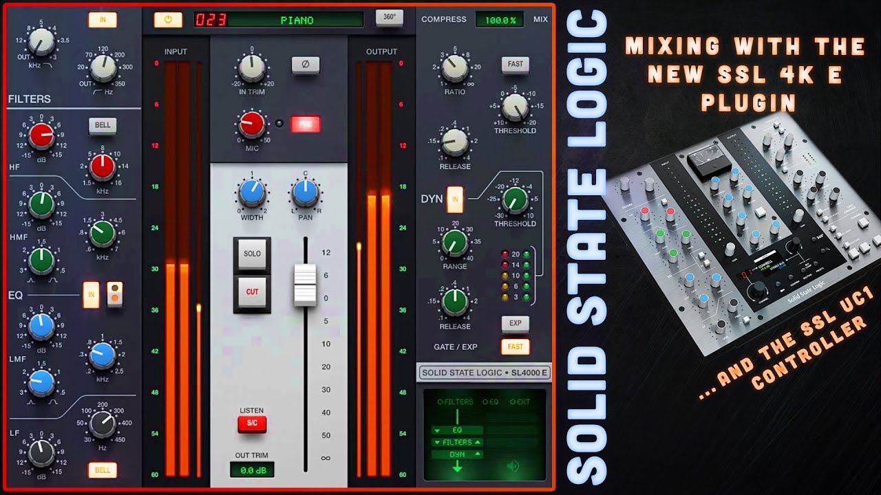 Mixing With The New Ssl 4k E Channel Strip And The Ssl Uc 1 Plugin
