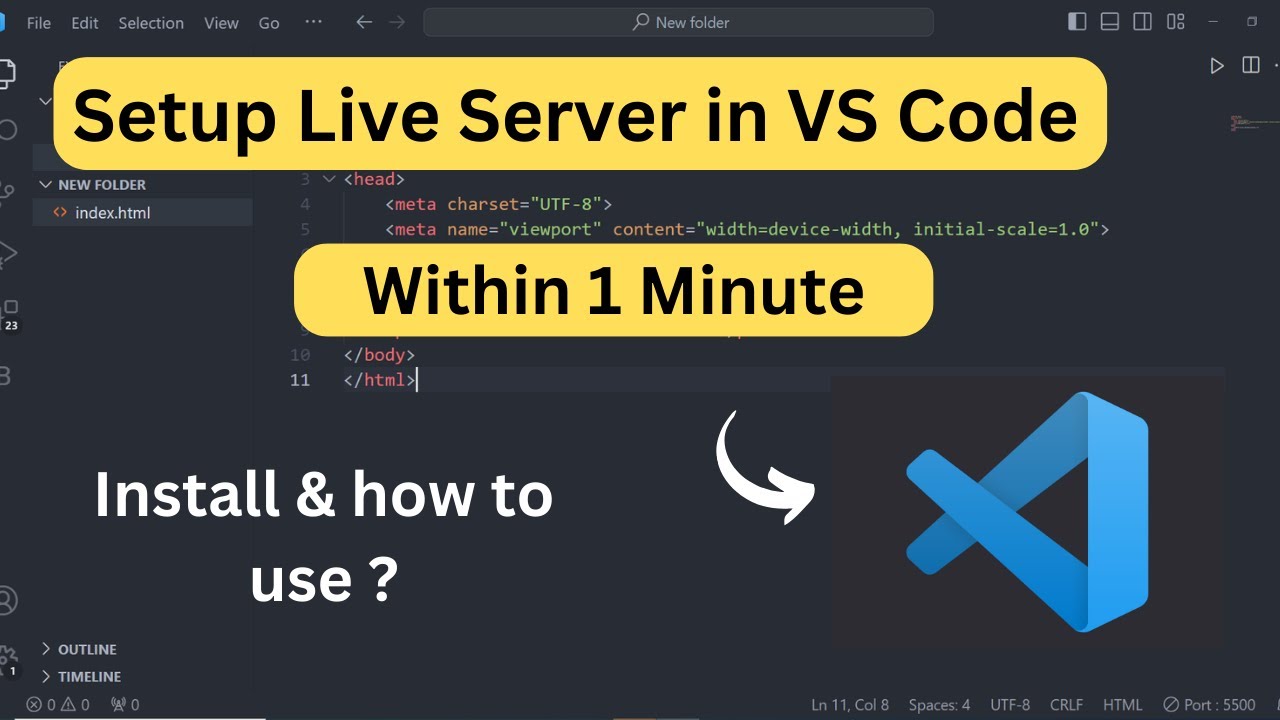 How To Install Live Server In Vs Code Complete Step Hindi Live