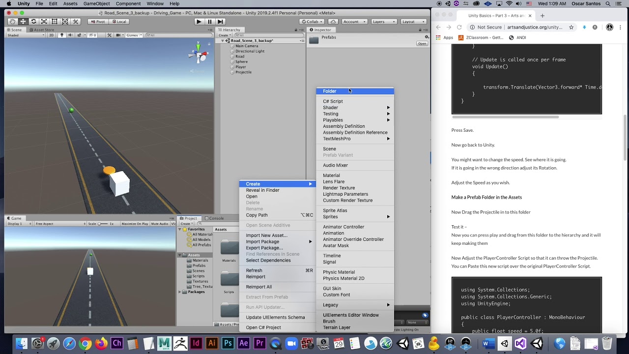 Tutorial Unity Basics Part 3 Youtube