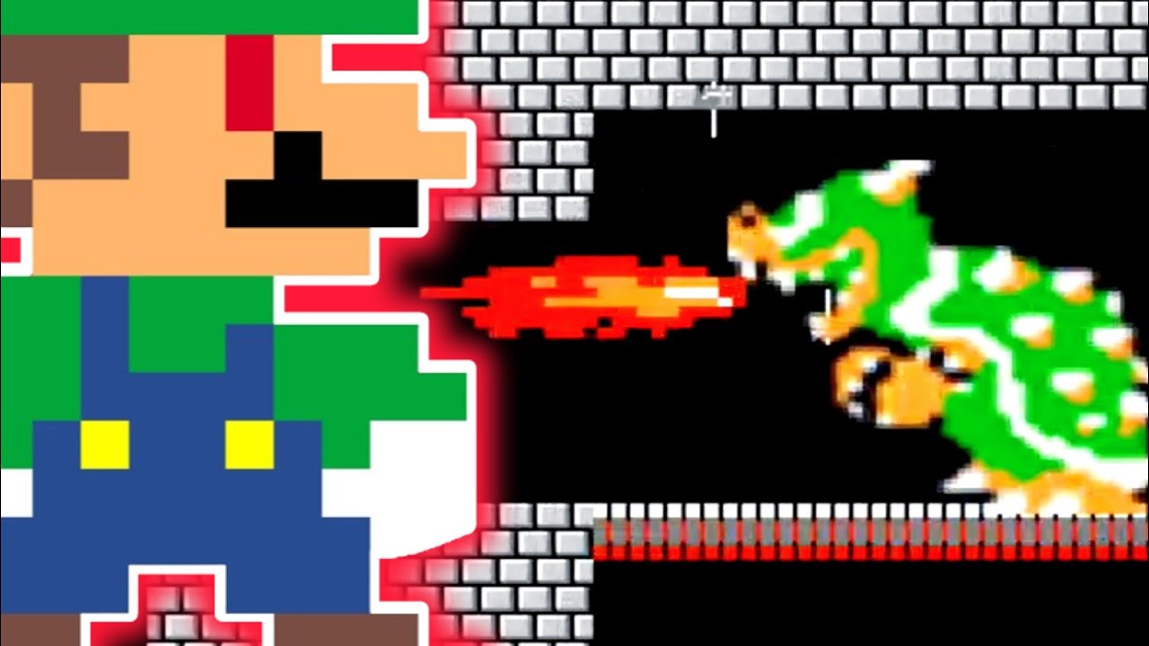 Level Up God Mode Luigi Vs Bowser Imposible Youtube