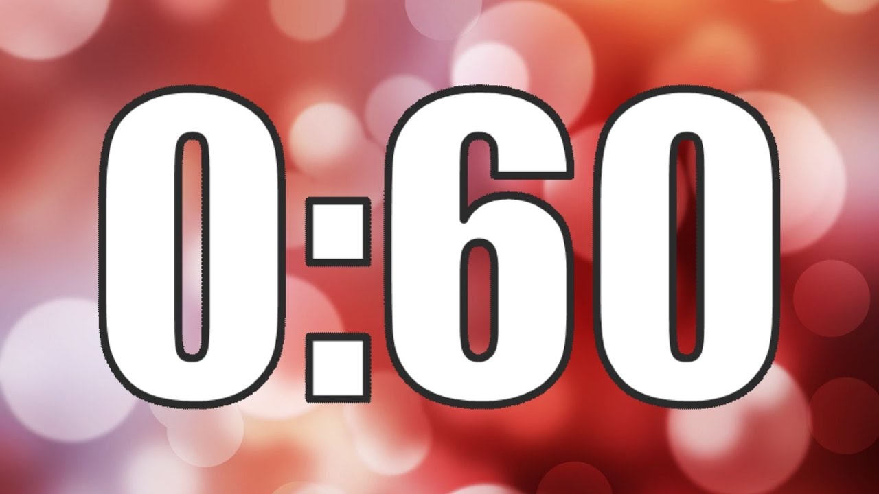 60 Second Timer Silent 1 Minute Timer Youtube