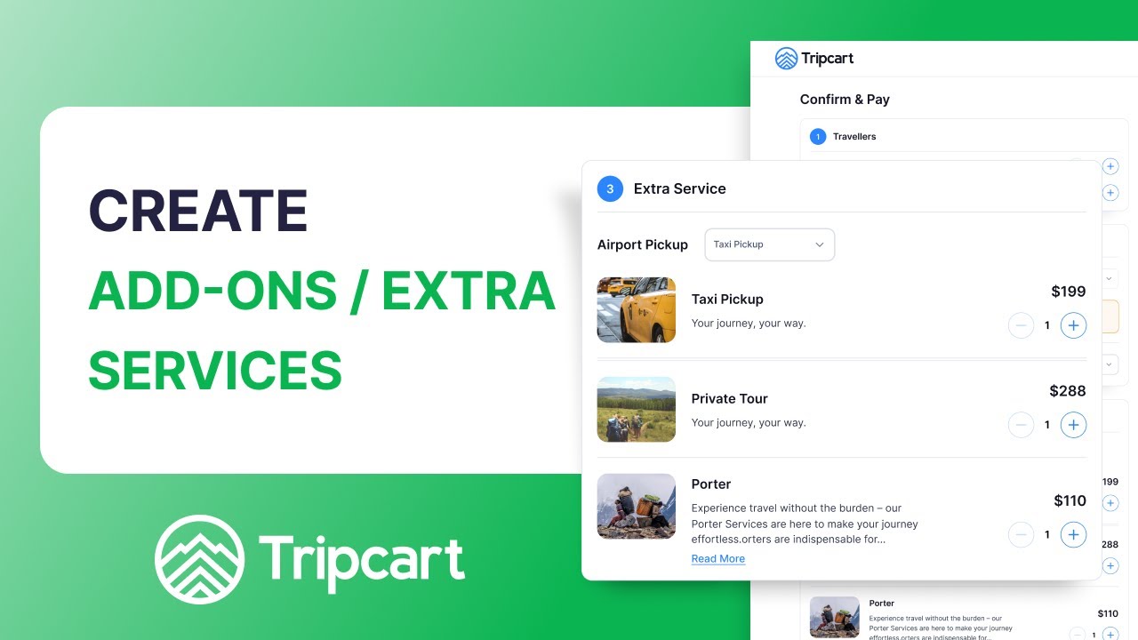 How To Create Add Ons Extra Services Using Tripcart Youtube