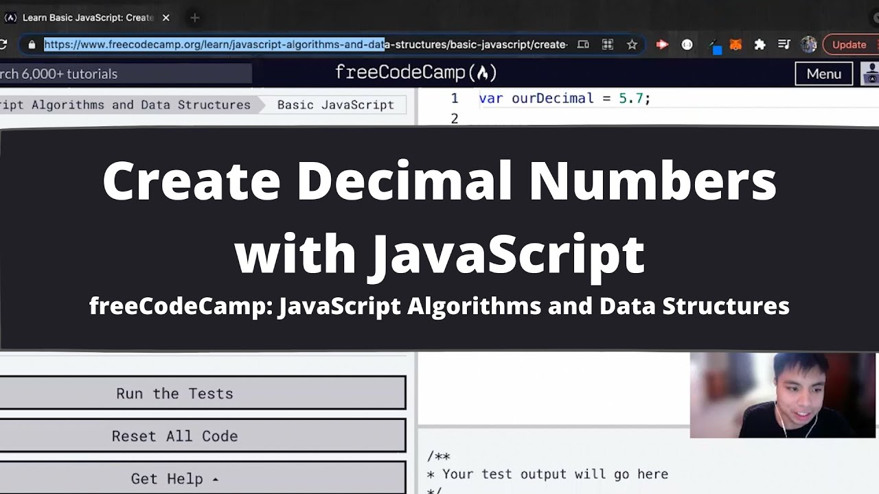 Create Decimal Numbers With Javascript Basic Javascript Freecodecamp