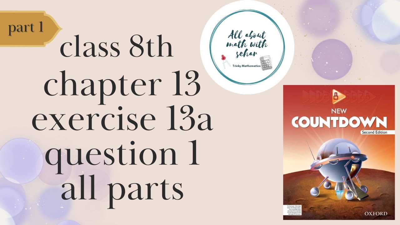 Class 8 New Countdown Second Edition Chapter 13 Exercise 13a Question 1