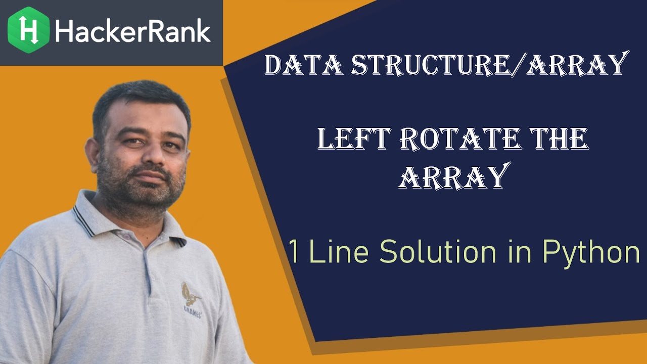 Hackerrank Left Rotate One Line Solution In Python Youtube