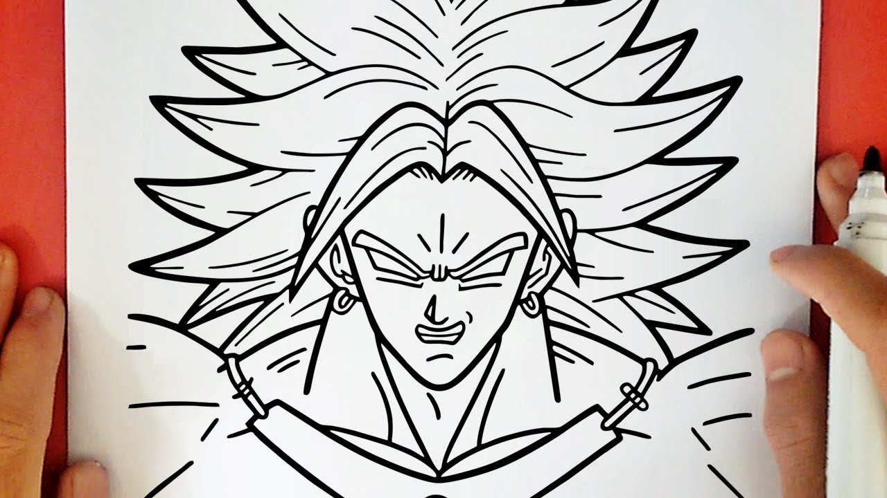 How To Draw Broly Legendary Super Saiyan Youtube