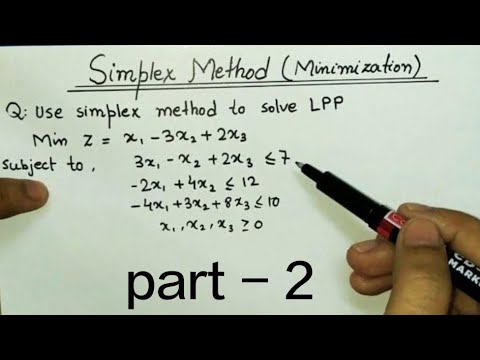 Problem On Optimization Topic Lpp Using Simplex Method Minimization