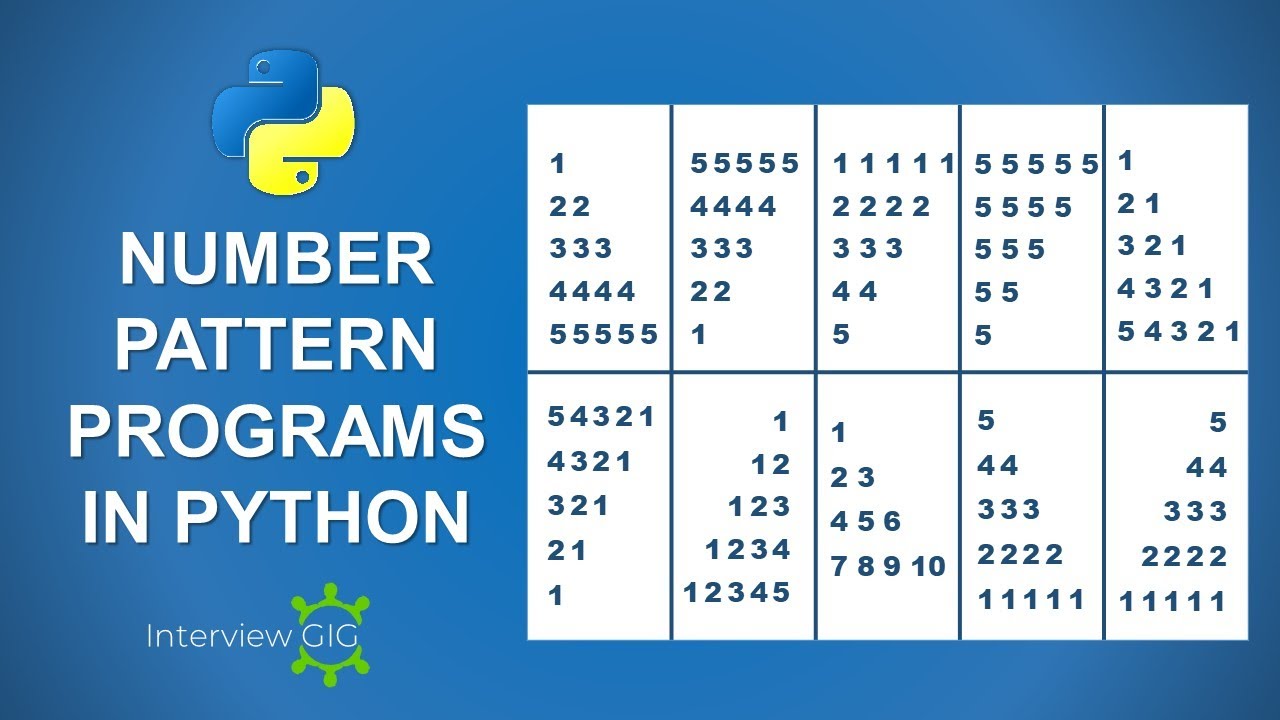 Python Pattern Programs Triangle Number Pattern Programs In Python