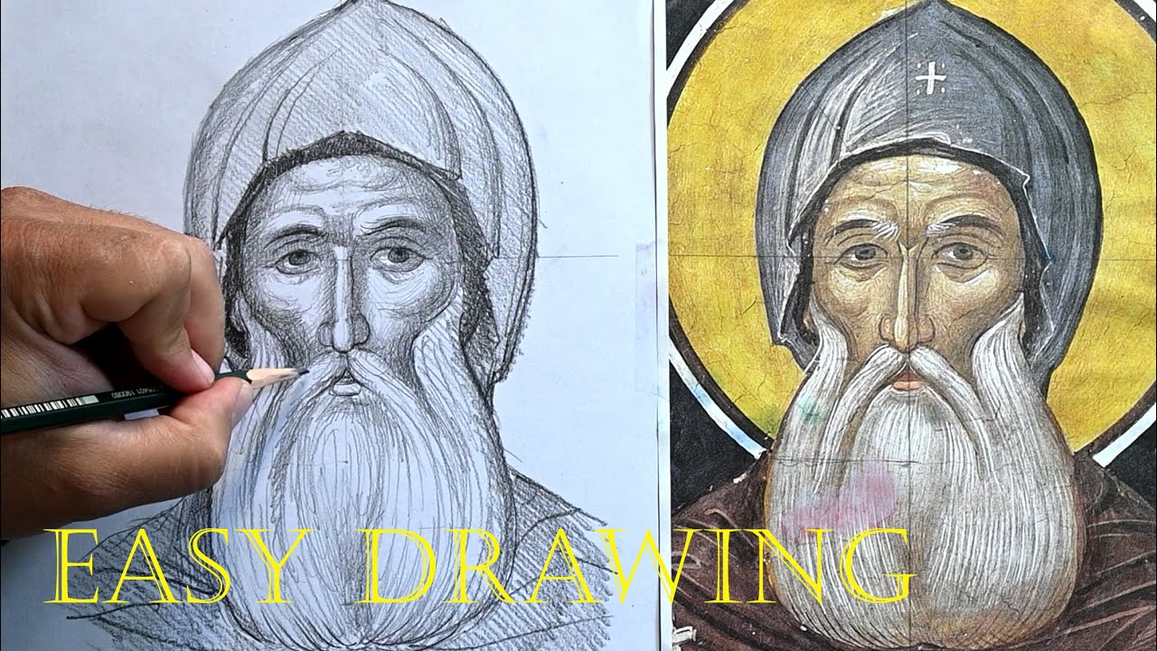 Iconography Drawing For Beginners σχέδιο αγιογραφίας Youtube