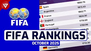 Fifa World Men S Rankings Fifa Rankings Updated Today October 2025 ...
