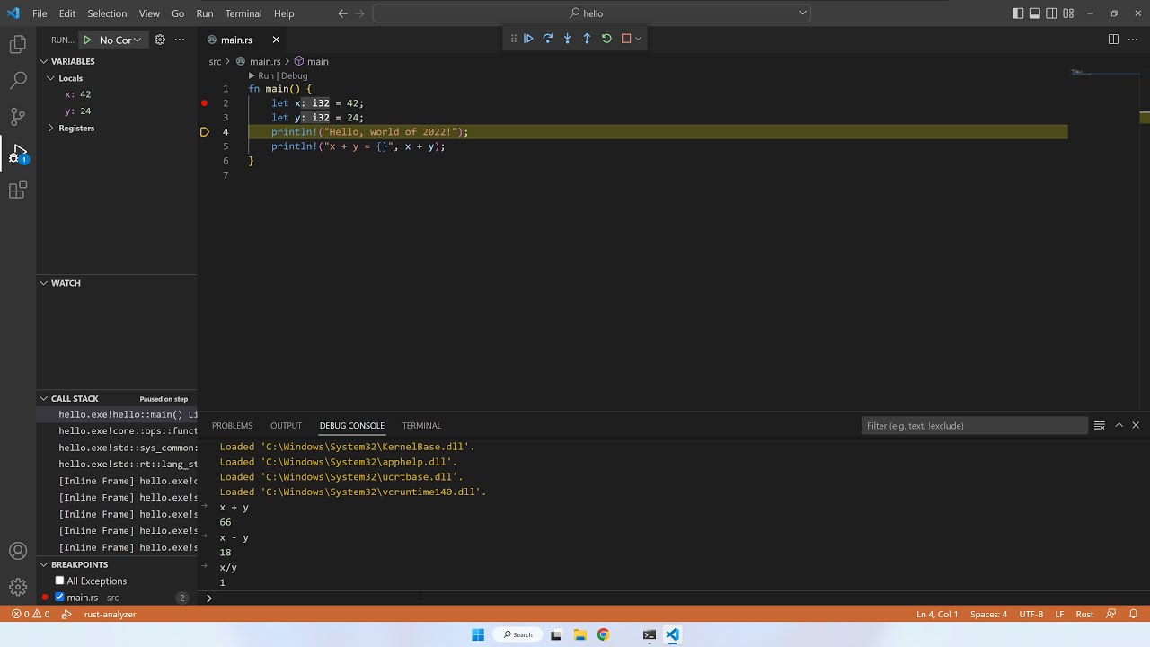 Rust Installation And Getting Started On Windows Youtube