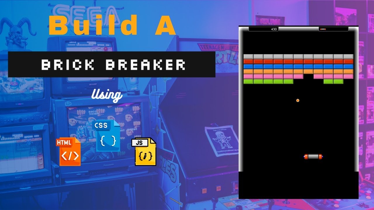 Code 2d Brick Breaker Game Using Javascript Breakout Javascript Youtube