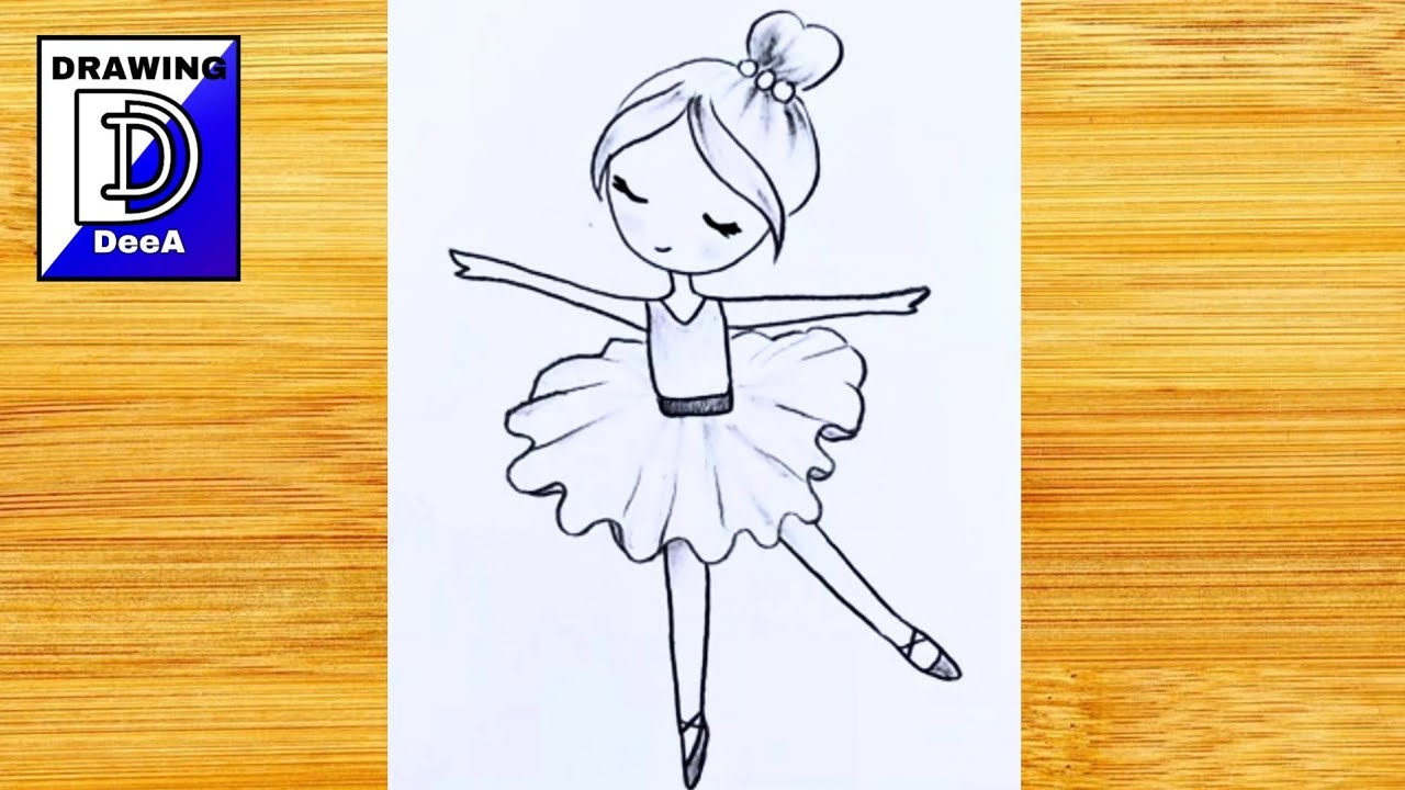 Easy Ballerinas Drawings