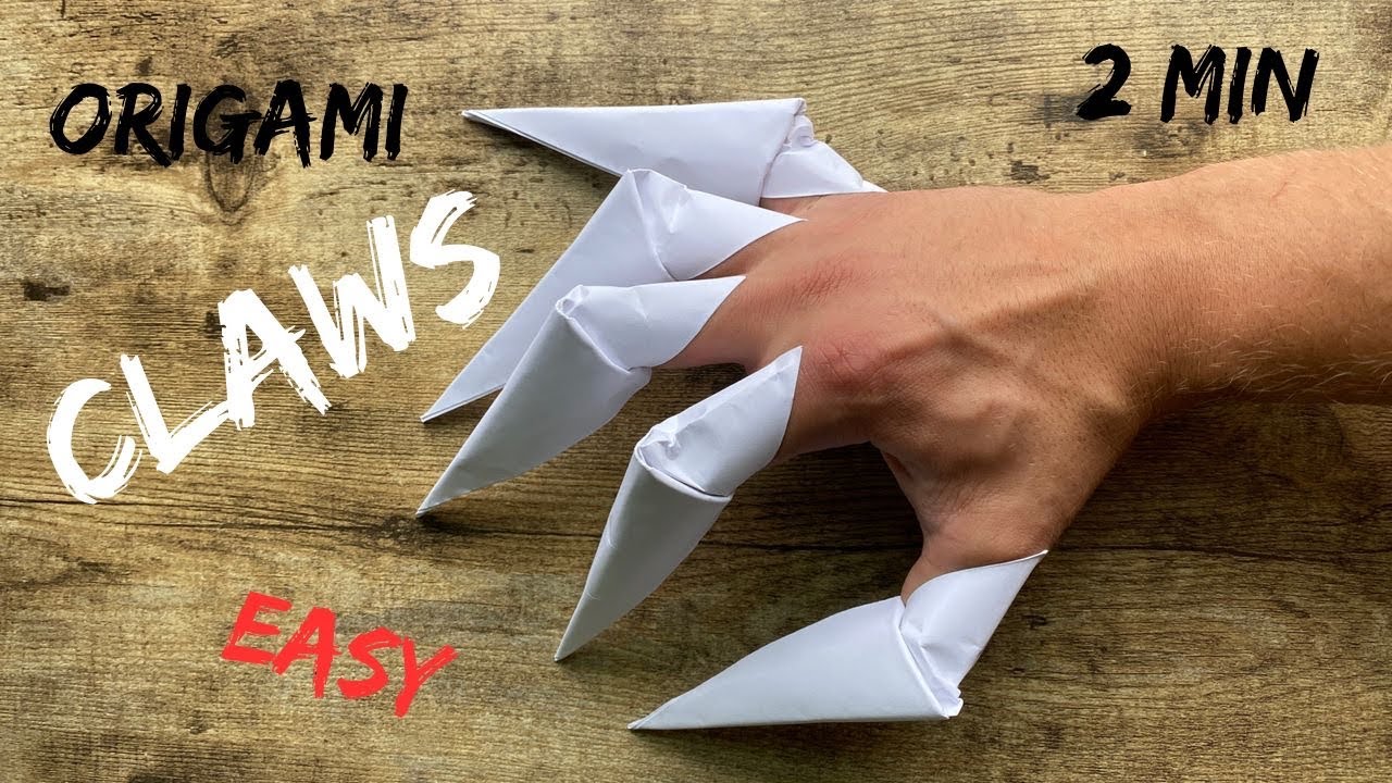 Easy Paper Claws Origami Tutorial How To Make Paper Claws Origami