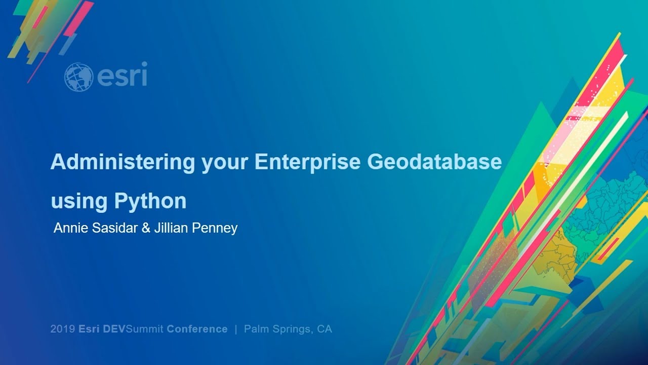 Administering Your Enterprise Geodatabase Using Python Youtube
