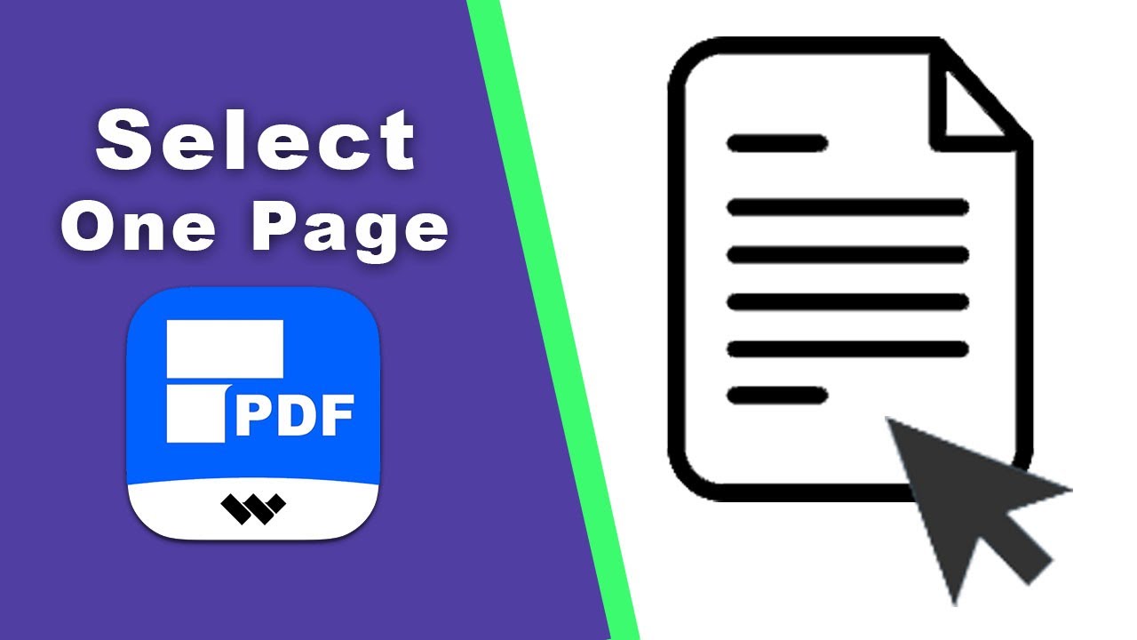 How To Select One Page Of A Pdf File In Wondershare Pdfelement Youtube