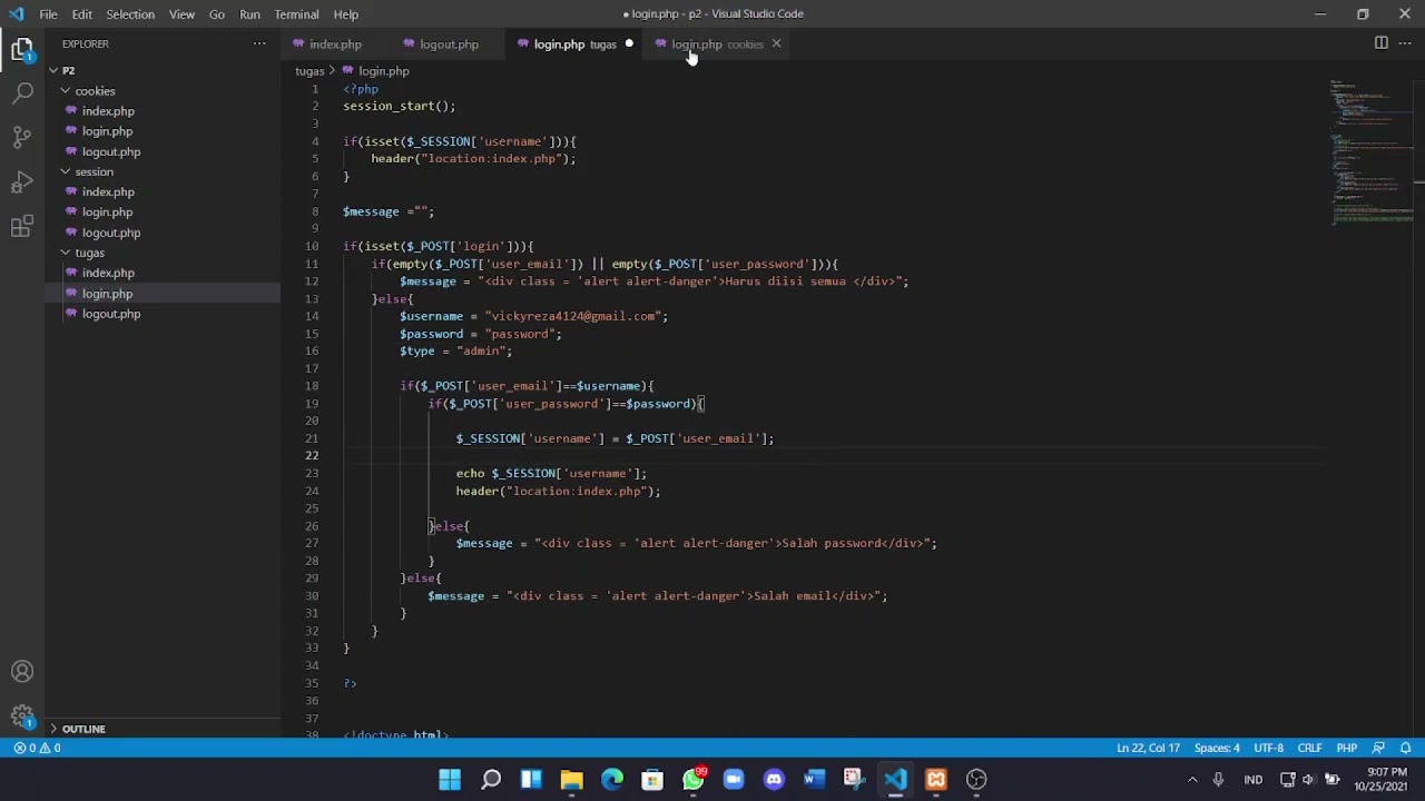 Belajar Php Part 3 Youtube
