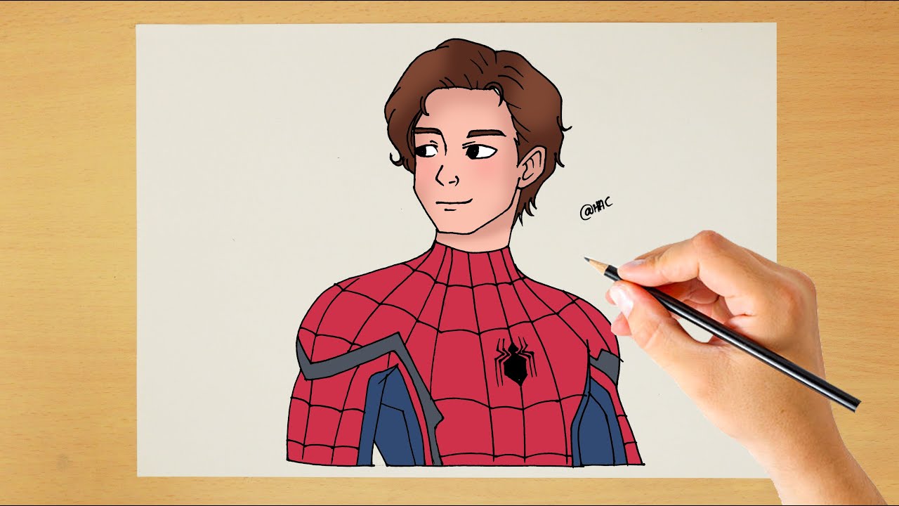 Peter Parker Spider Man Drawing Easy