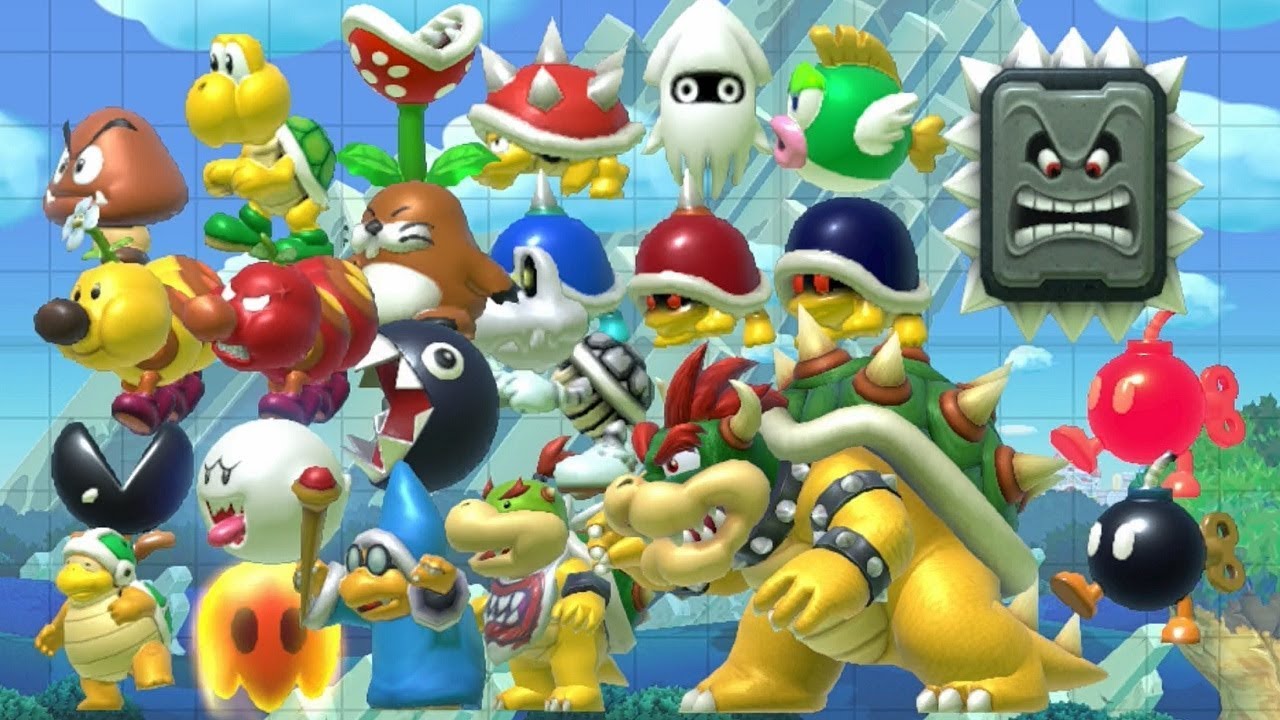 Super Mario Maker All Enemies Youtube