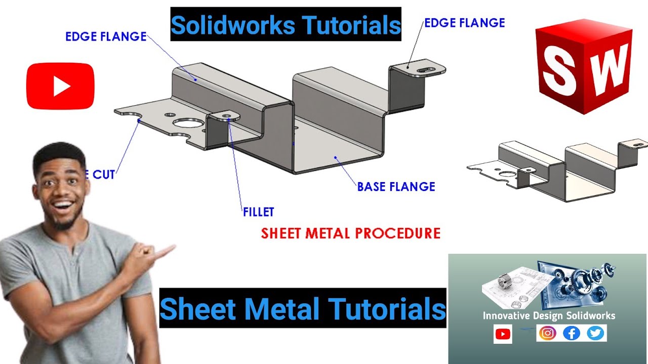Solidworks Tutorials Sheet Metal In Solidworks Youtube
