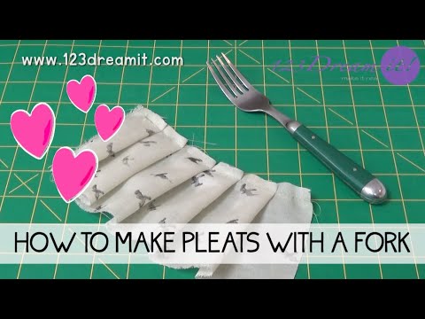How To Make Pleats With A Fork Youtube