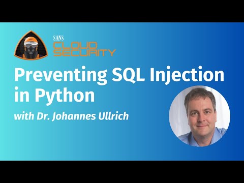 Preventing Sql Injection In Python Youtube