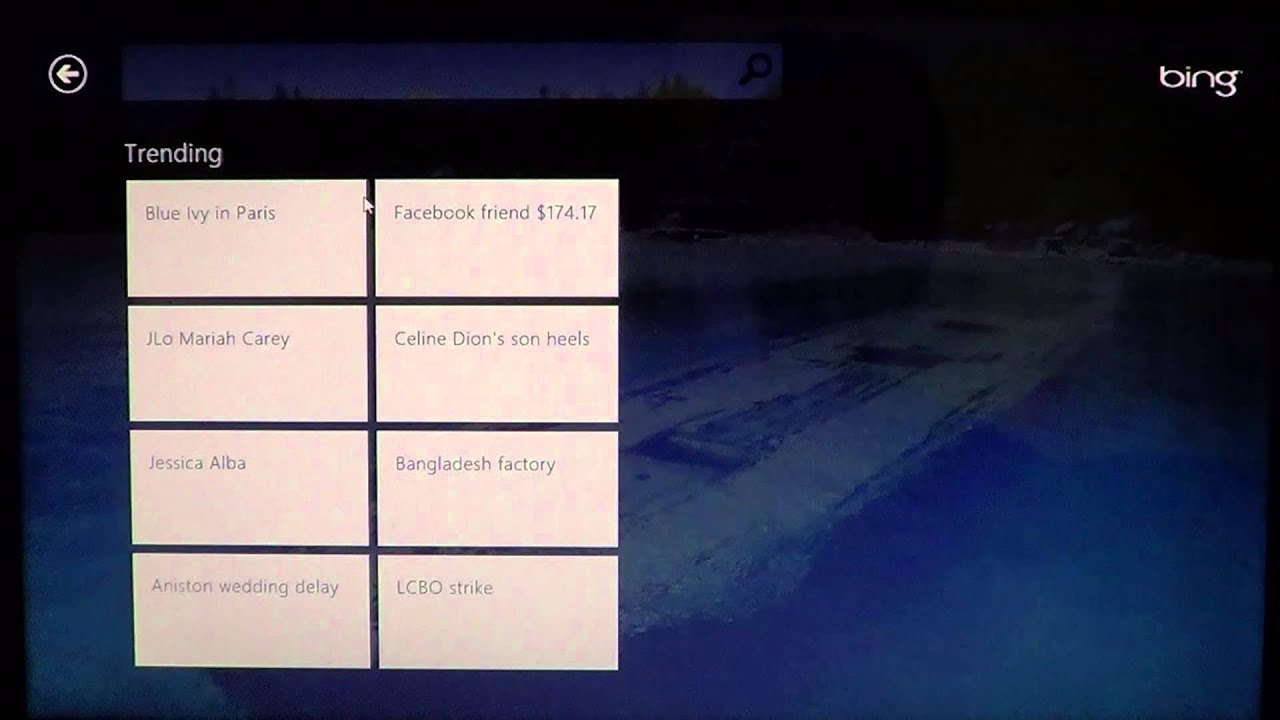 Windows 8 Using The Bing Search App Youtube