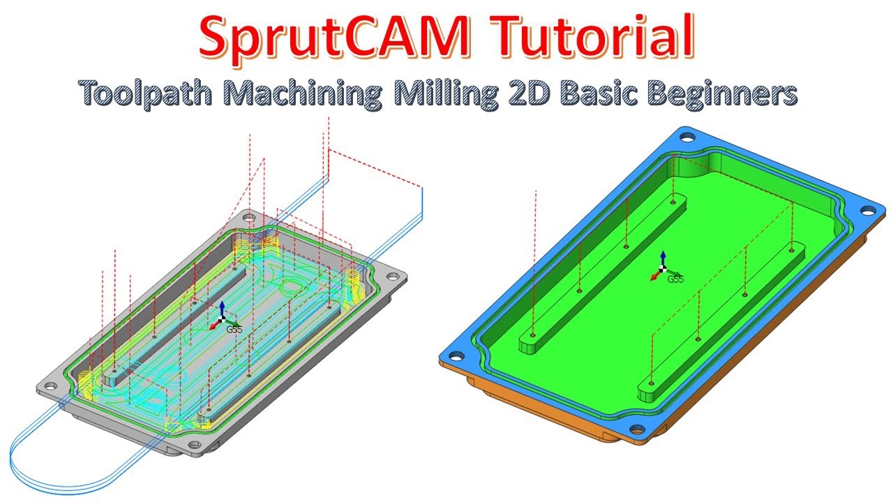Sprutcam Tutorial 131 How To Toolpath Machining Milling 2d Basic