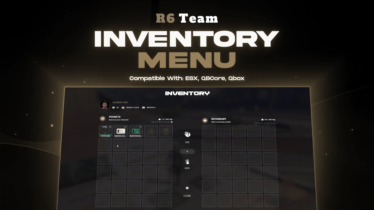 Qb Qbx Esx Ox Inventory Redesign For Fivem Youtube