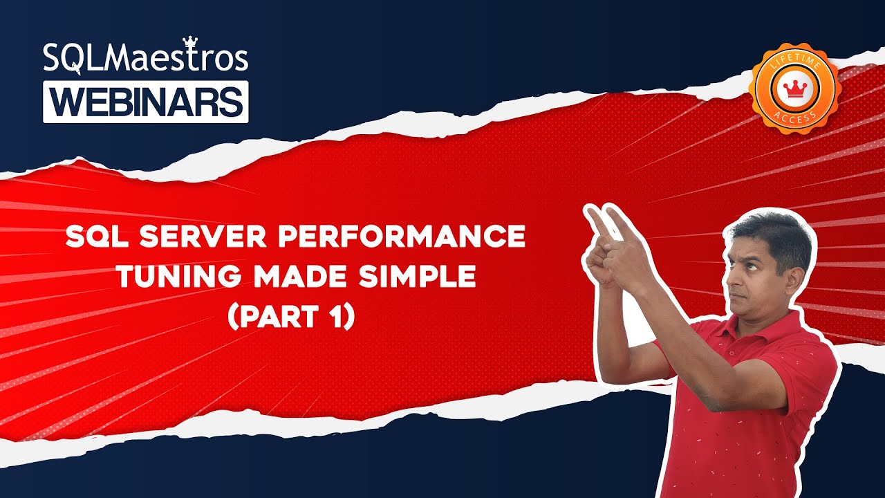 Sql Server Performance Tuning Made Simple Part 1 Youtube