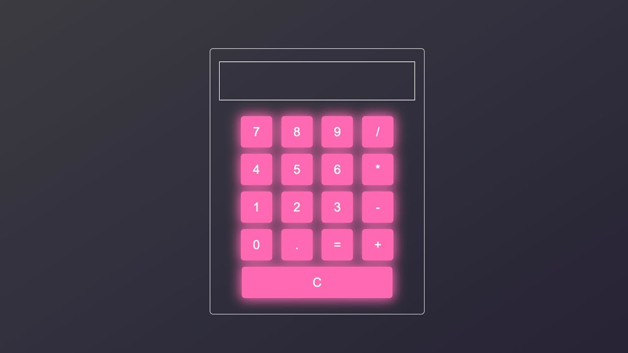 Creating Calculator By Using Html Css Javascript Youtube