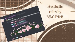 How To Set Aesthetic Roles Using Yagpdb Bot Both Methods Discord ...