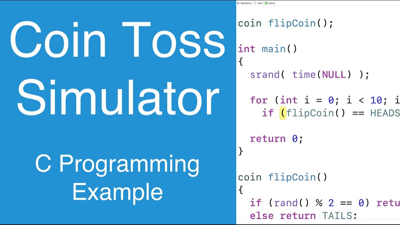 Coin Toss Simulator C Programming Example Youtube