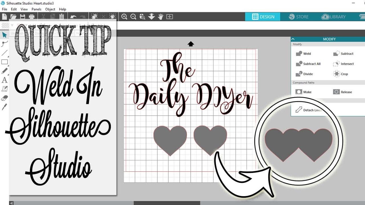 How To Weld Two Shapes Together In Silhouette Studio At Cindy Chavez Blog