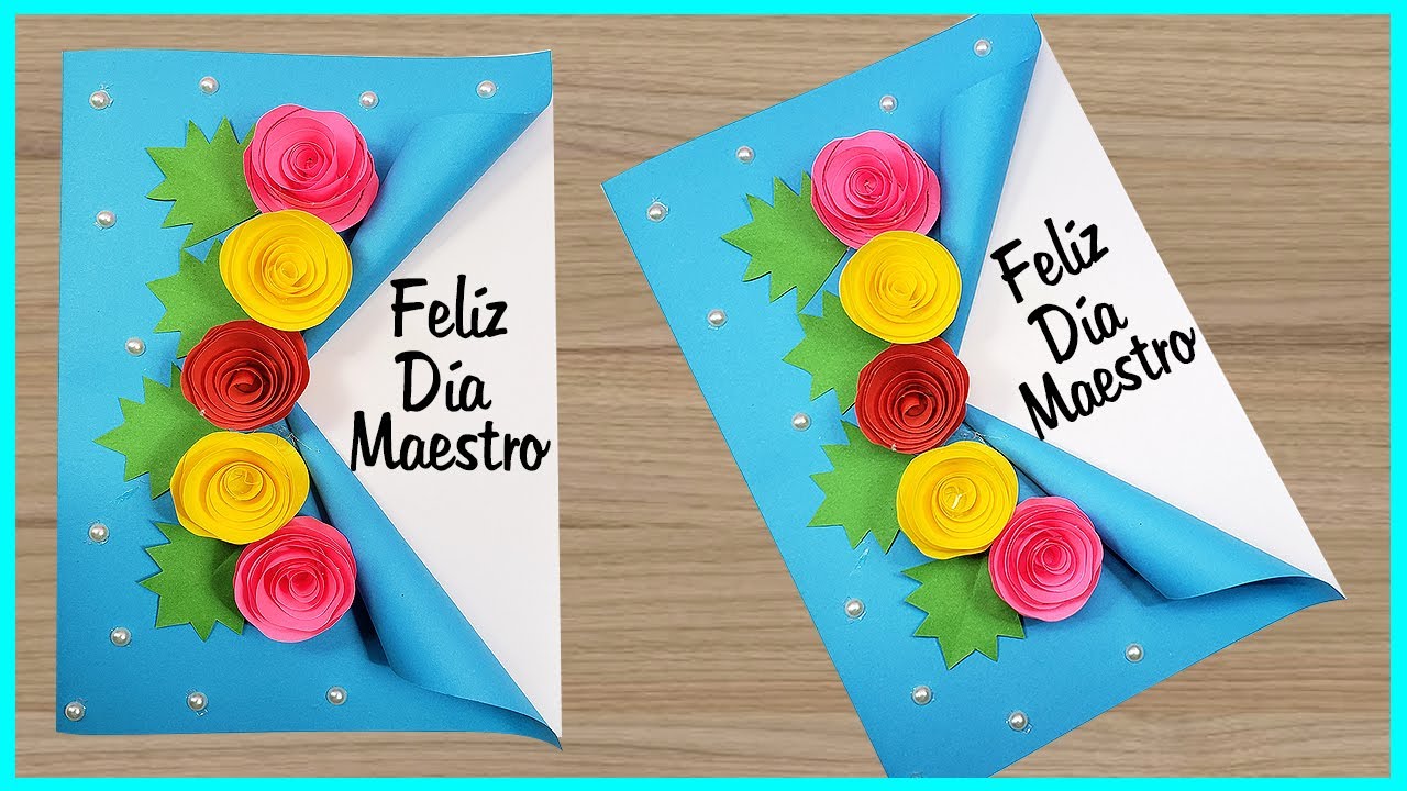 último Minuto Tarjeta Para El Día Del Maestro Easy And Beautiful Card