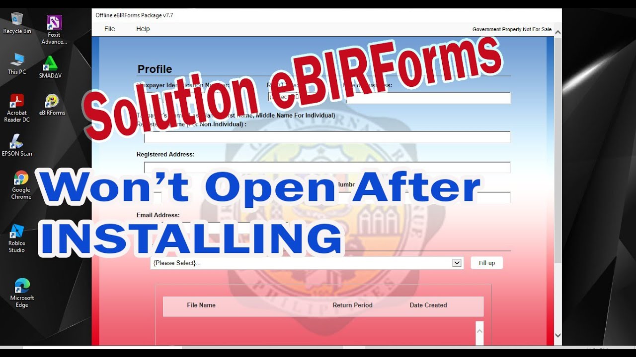 Solved Ebirforms Won T Open After Installing Youtube