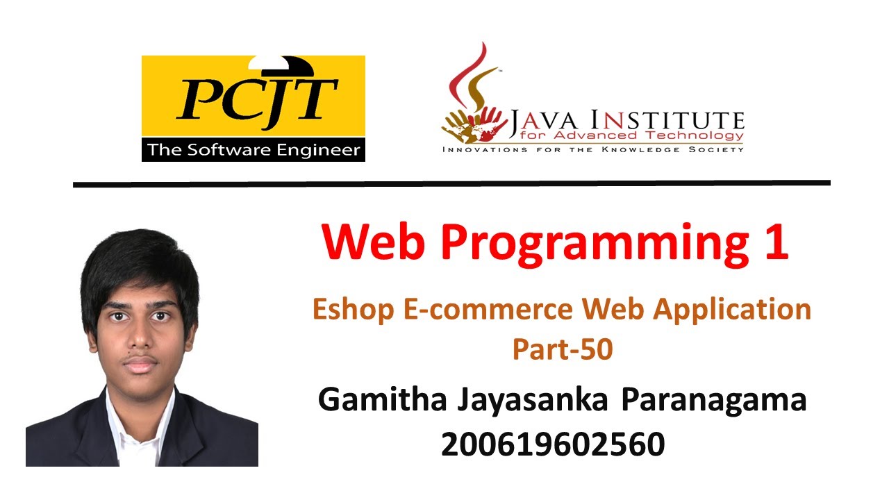 Web Project Task 50 1st Year Semester 01 Java Institute Gamitha