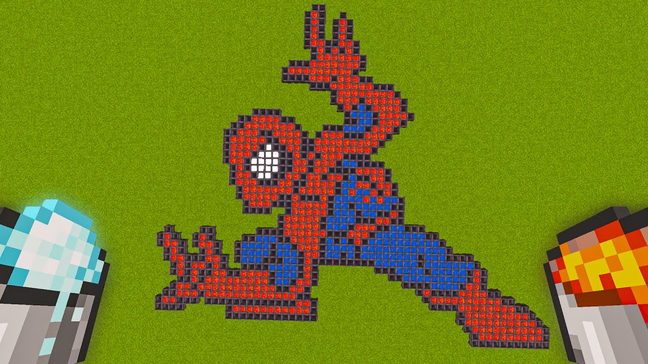 Spider Man Pixel Art Tutorial Minecraft