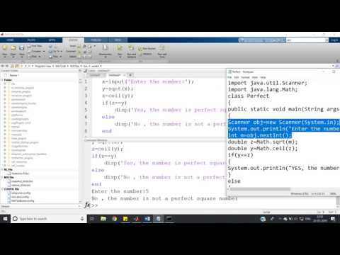 Algorithm Of Perfect Square Matlab Java Youtube