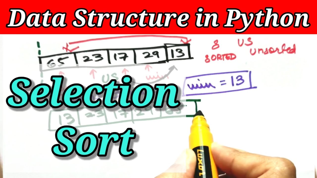 Selection Sort In Python Selection Sort Algorithm Python Tutorials