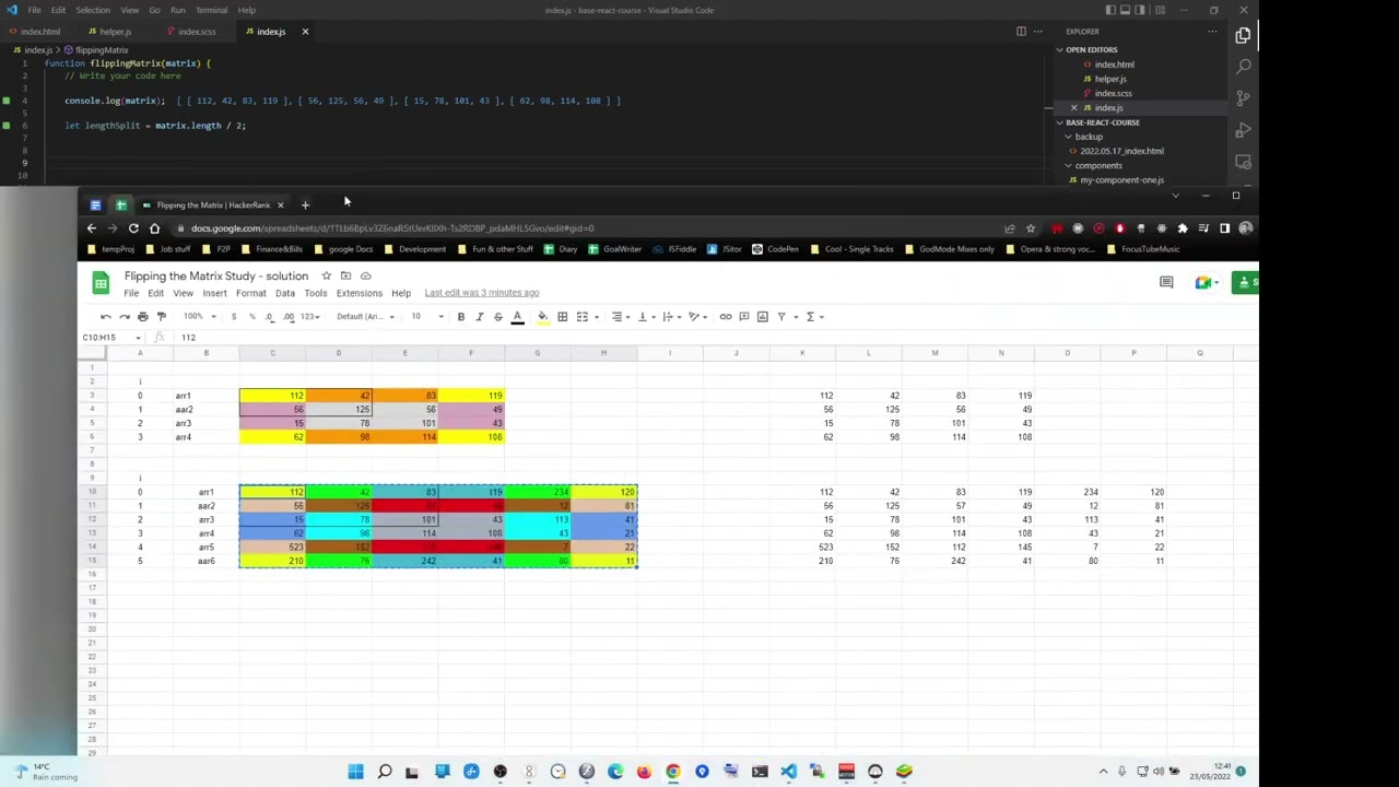 Hackerrank Flipping The Matrix Javascript Js Hackerrank Js