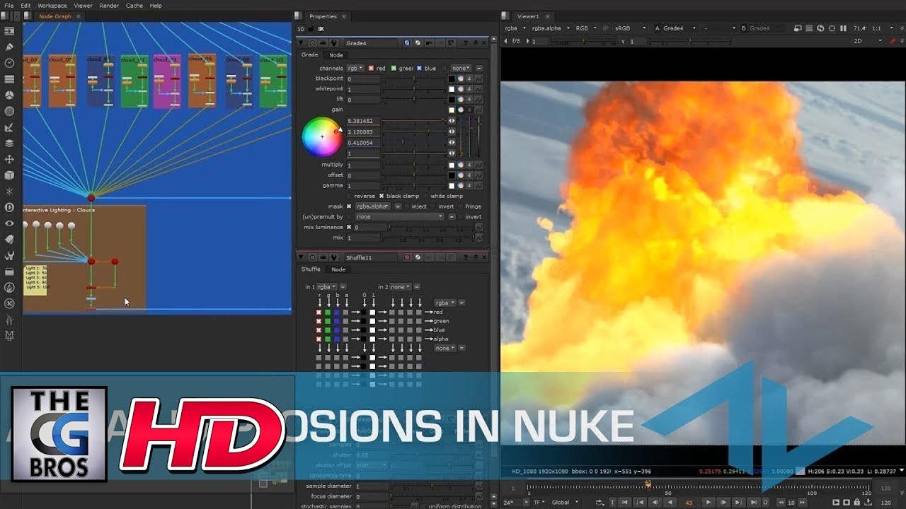 Cgi 3d Vfx Tutorials Compositing Aerial Explosions In Nuke By