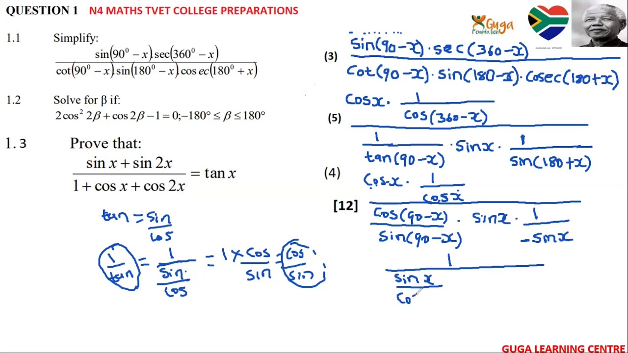 N4 Maths Trigonometry Youtube
