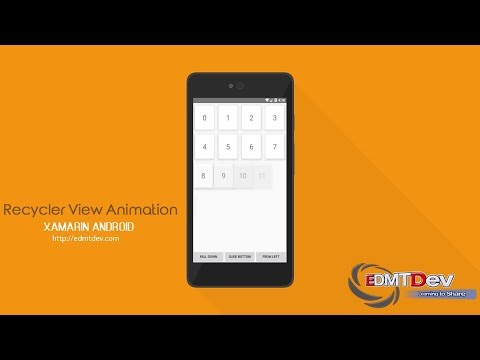 Xamarin Android Tutorial Recycler View Animation Youtube