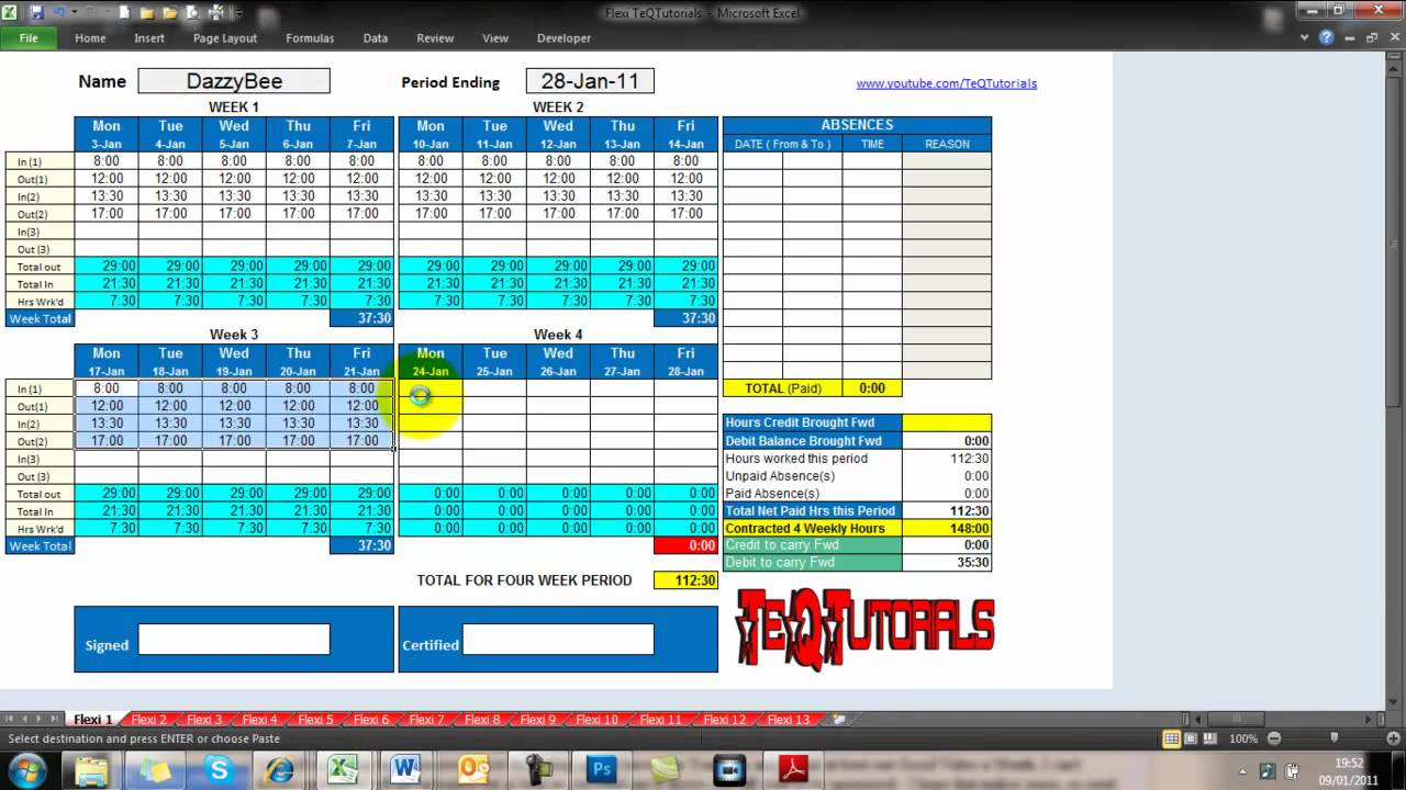 Microsoft Excel Projects Tutorials Gantt Chart Timesheet Youtube